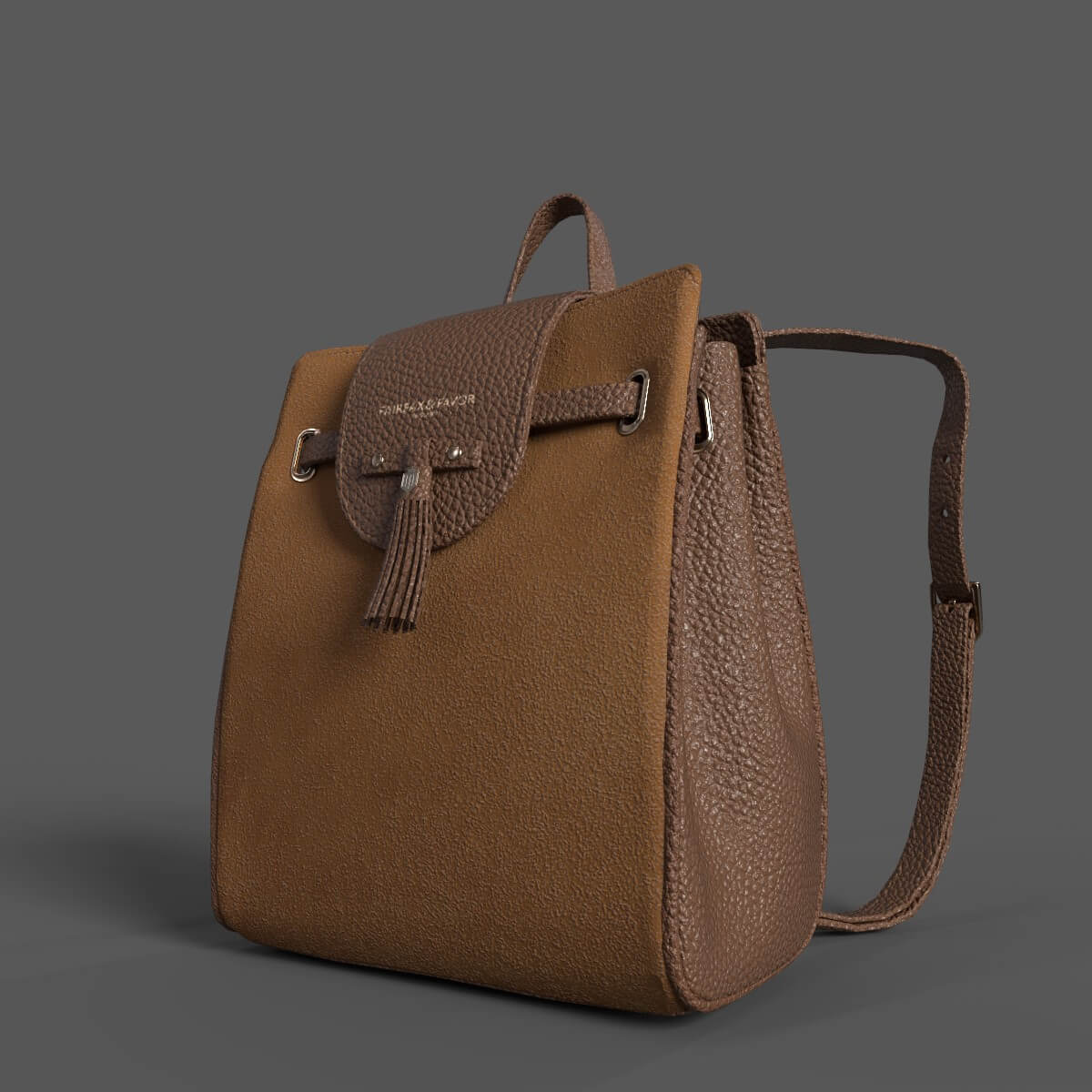 The Mini Windsor Backpack-Tan Bag 3D Model by LowPoly-Studio