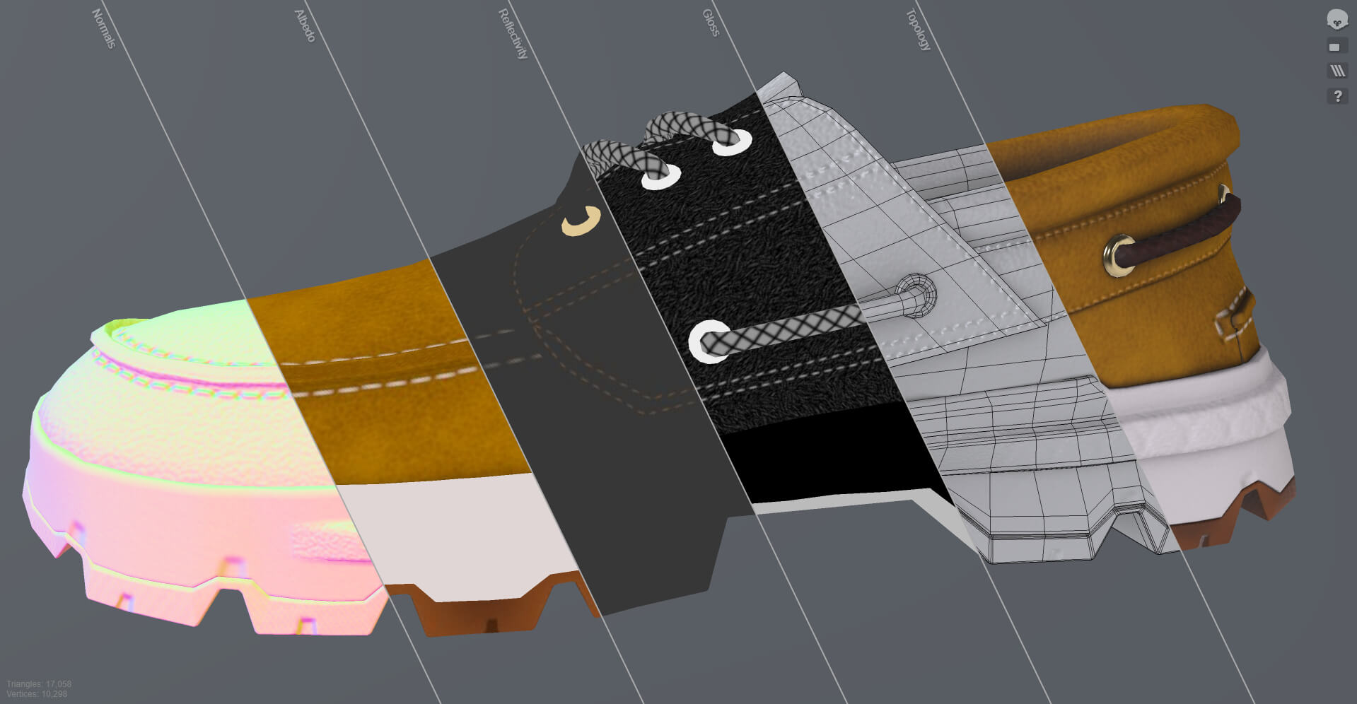 Timberland Ek Moc-Toe Athletic Shoes 3D Model by LowPoly-Studio