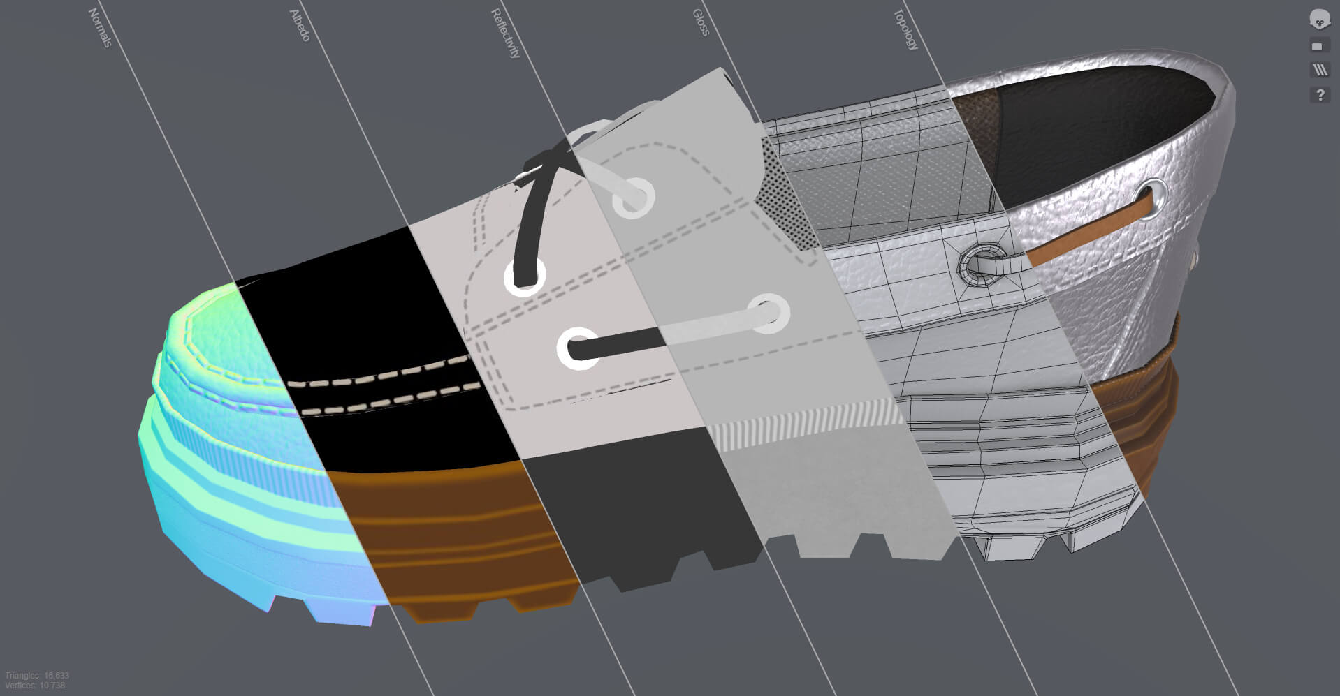 Timberland Ray City Ek Boat Shoes Sliver - 3D Model by LowPoly-Studio