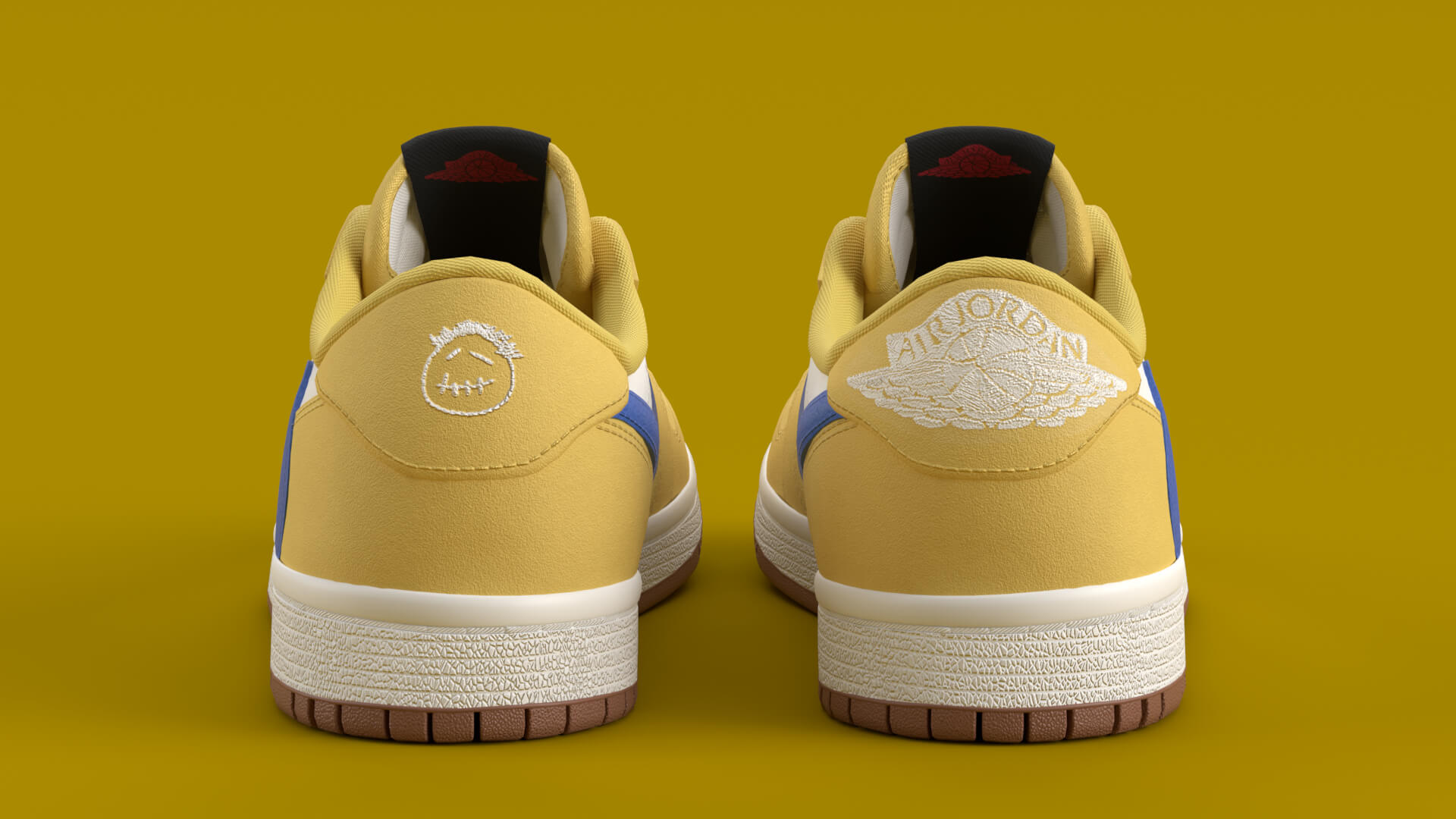 Travis Scott x Air Jordan Canary Yellow - 3D Model by LowPoly-Studio