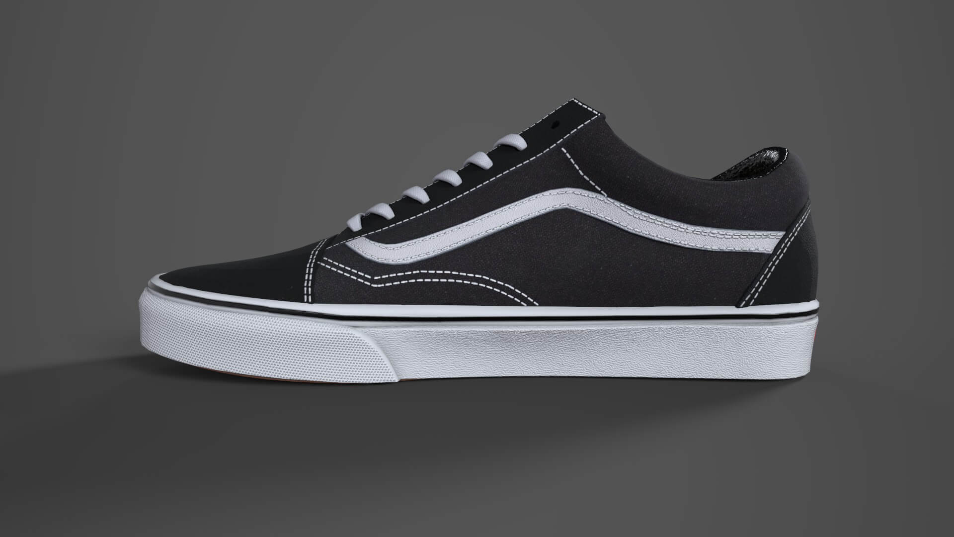 Vans182 Oldskool Black - 3D Model by LowPoly-Studio