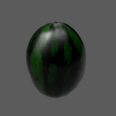 Watermelon Fruit - 3D Model by LowPoly-Studio
