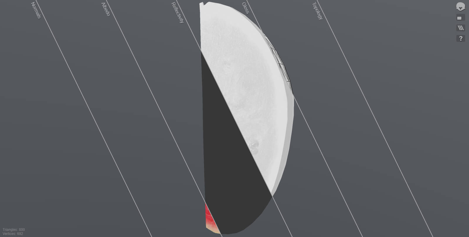 Watermelon Slice Low Poly 3D Model by LowPoly-Studio