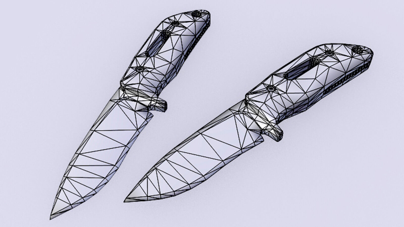 Tactic Knife Low Poly Game Ready VR / AR - 3D Model by LSDesings