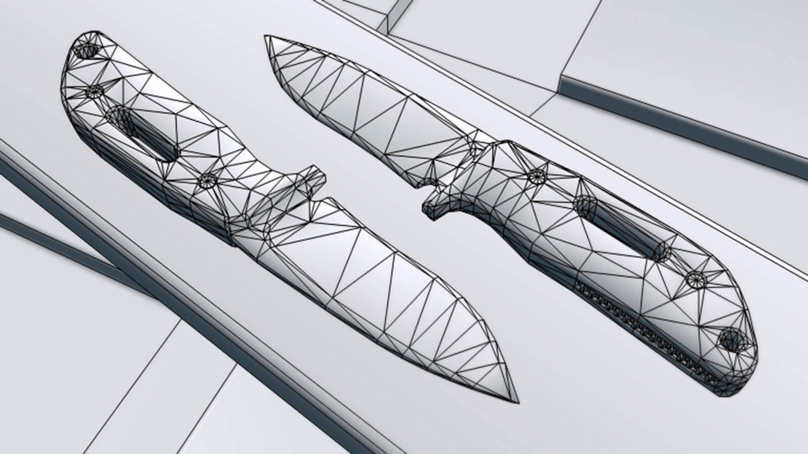 Tactic Knife Low Poly Game Ready VR / AR - 3D Model by LSDesings