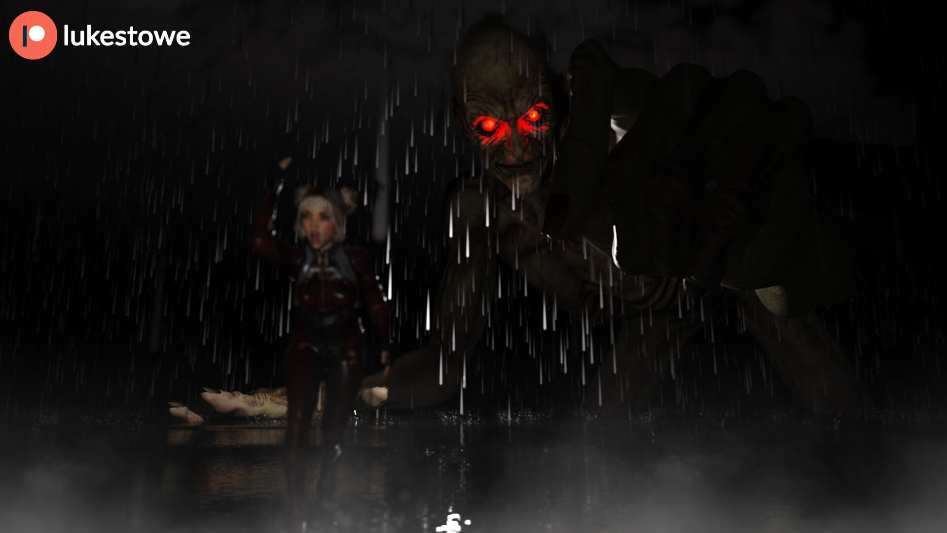 Come Here Little One 3D Render, Digital Art by Lstowe