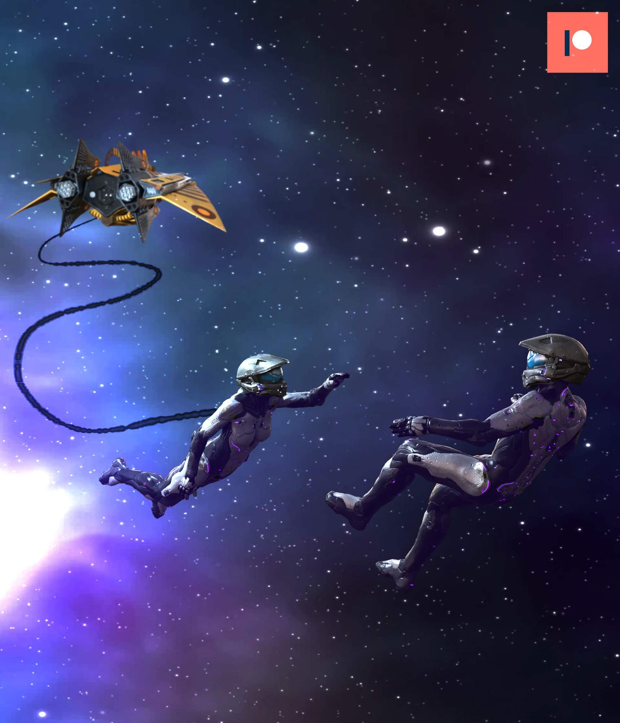 Rescue Mission 3D Render, Digital Art by Lstowe