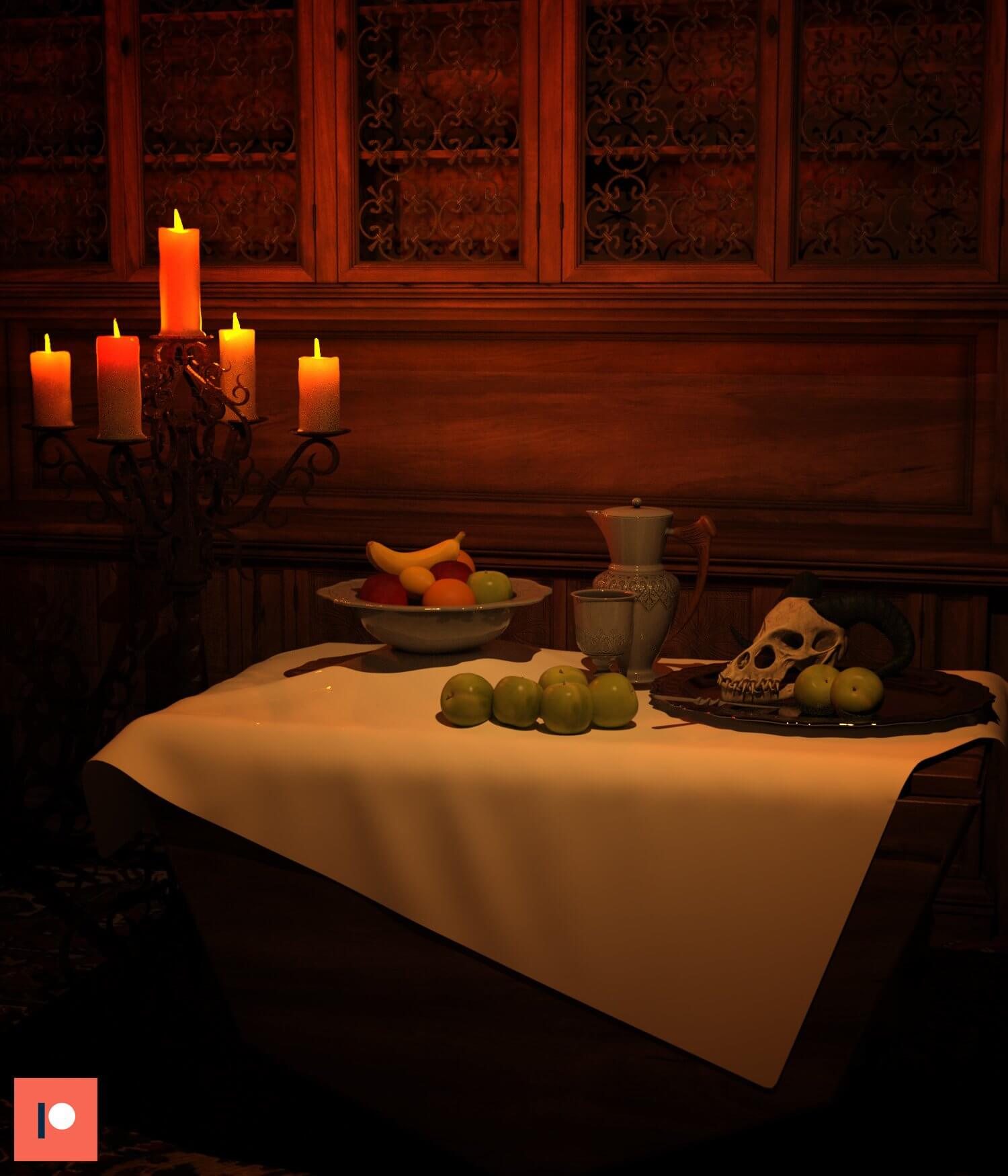 Still life 3D Render, Digital Art by Lstowe