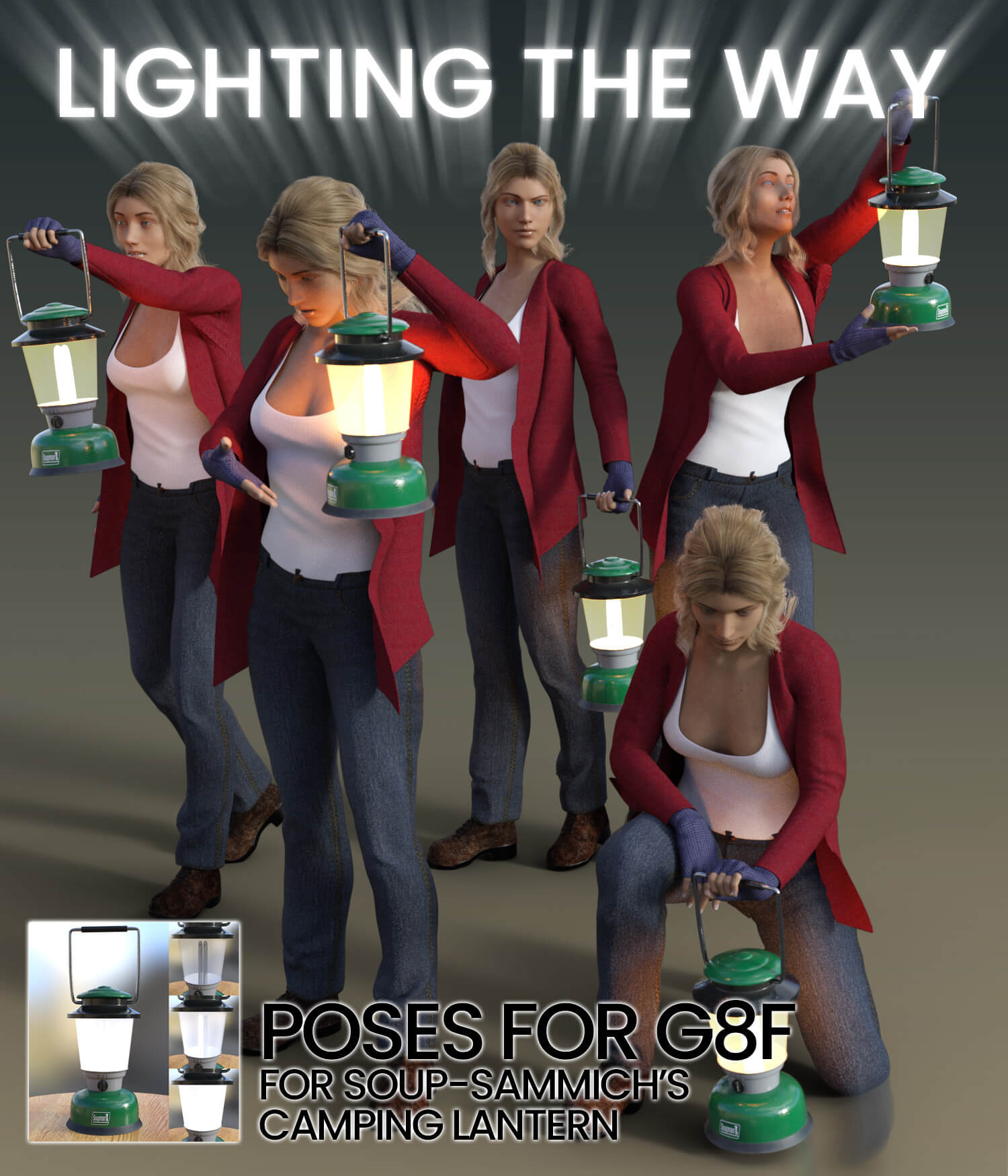 Lighting The Way Pose for G8F - Daz Content by Lstowe