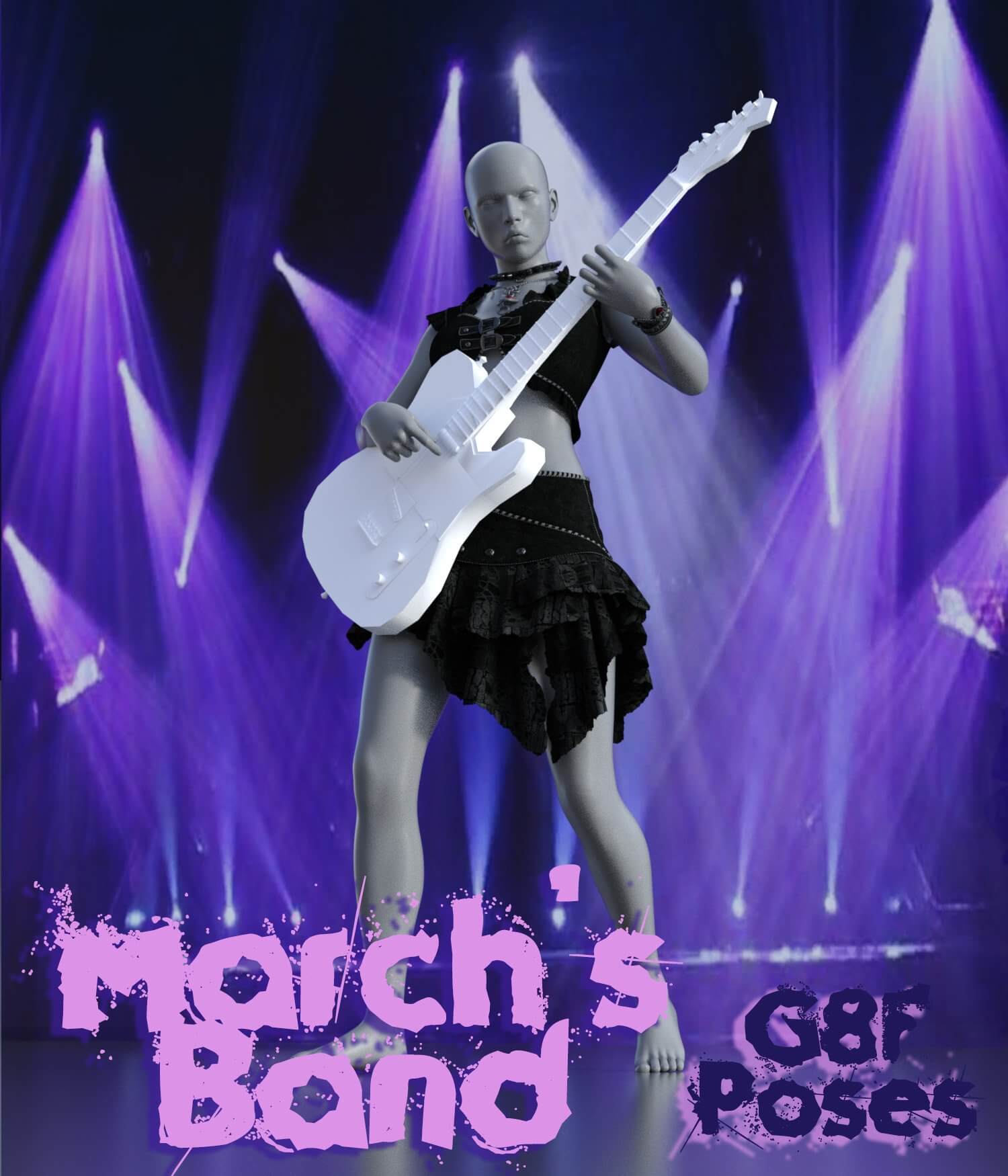 March's Band Poses For G8F - Free Daz Content by Lstowe