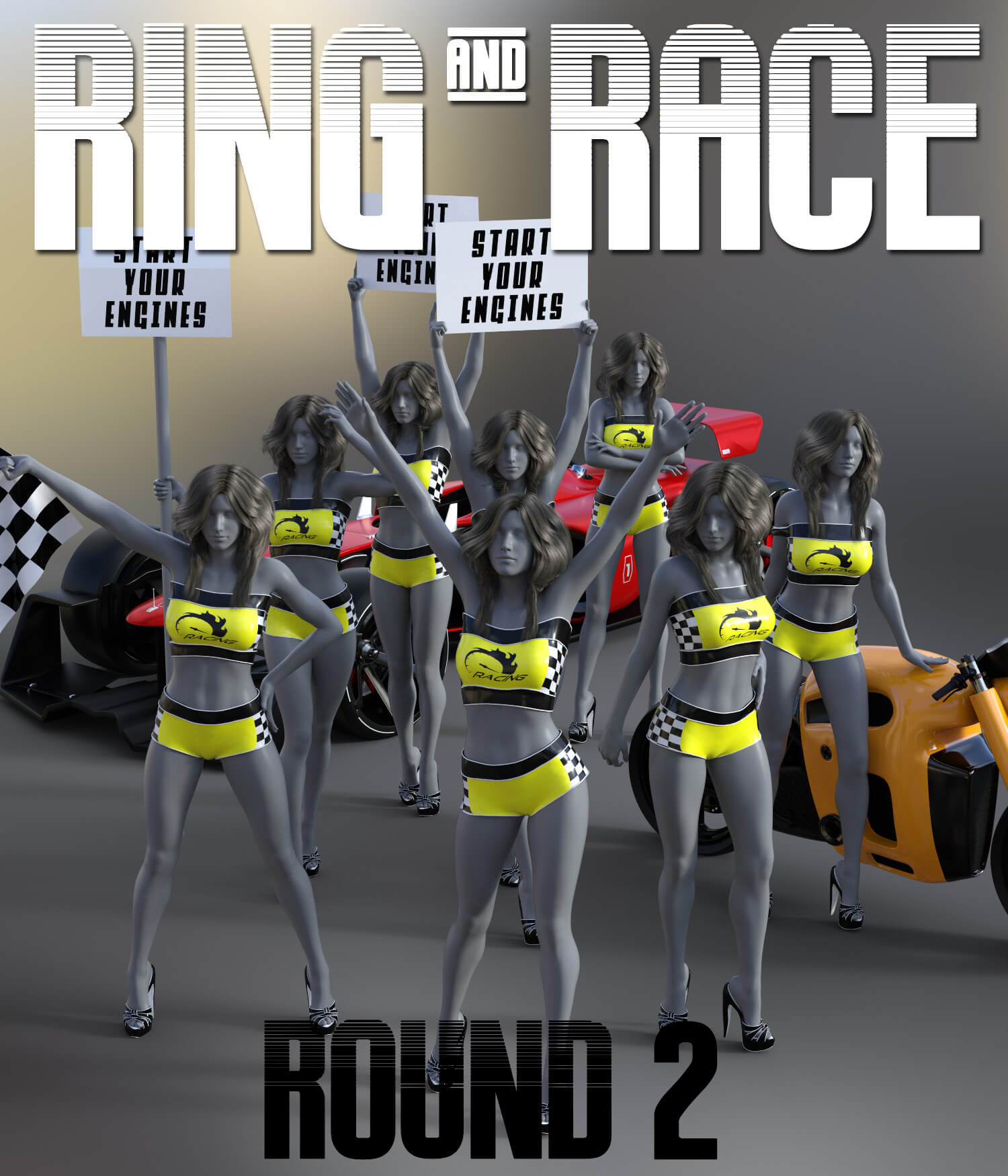 Ring and Race Pose for G8F (Complete Set) - Daz Content by Lstowe