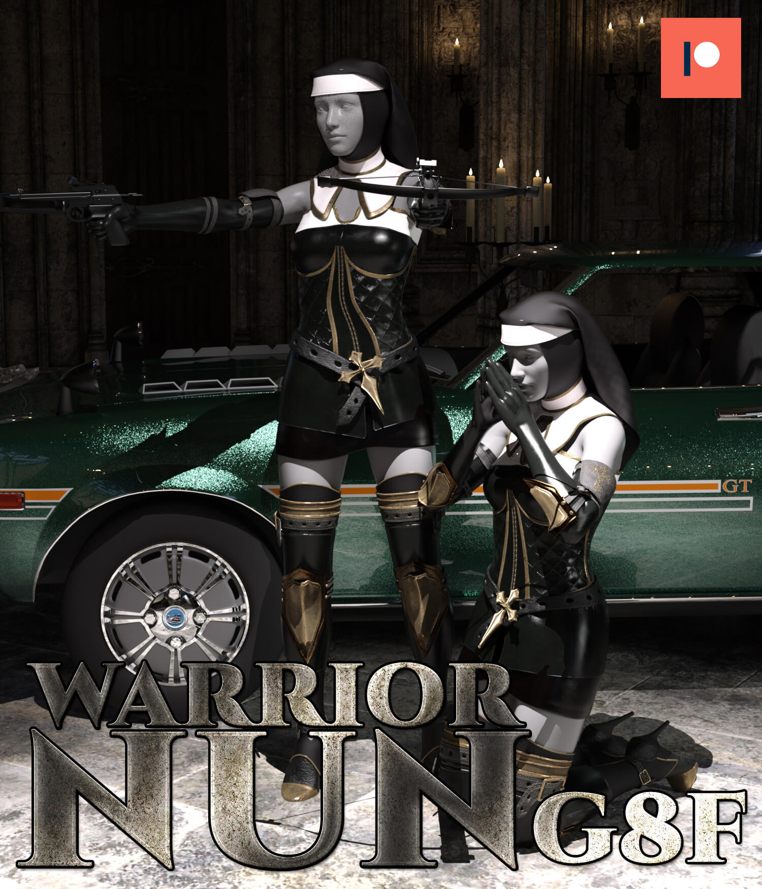 Warrior Nun Poses for G8F - Free Daz Content by Lstowe