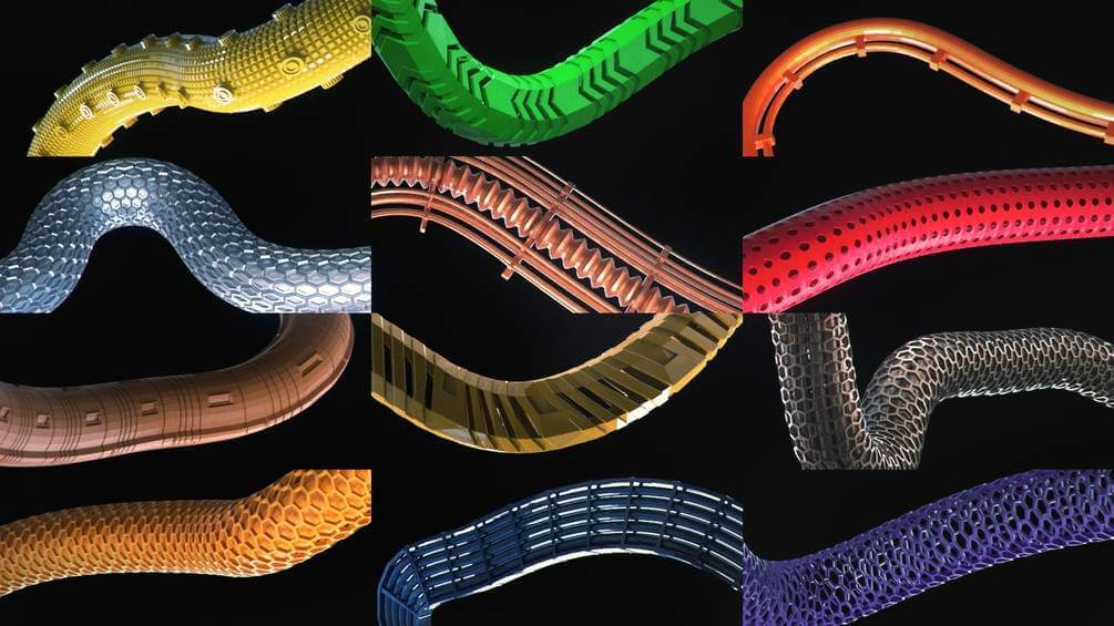 Sci-Fi Tubes, Hoses and Cables - 100 Pieces 3D Model by Ltcdata