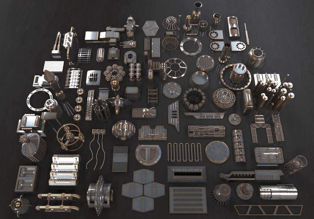 Star Wars Inspired Kitbash Set - 3D Model by Ltcdata