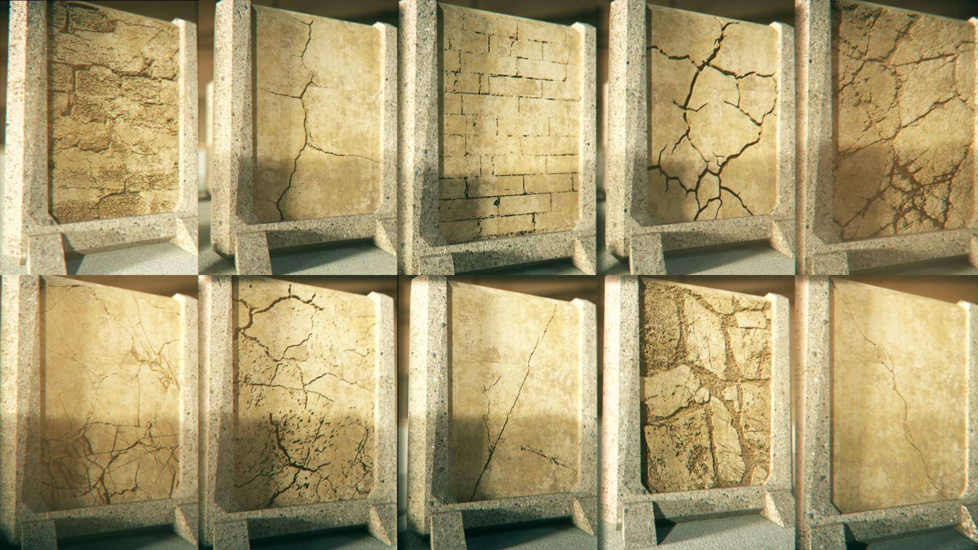 Wall Cracks and Bricks For Boolean Operations - 3D Model by Ltcdata