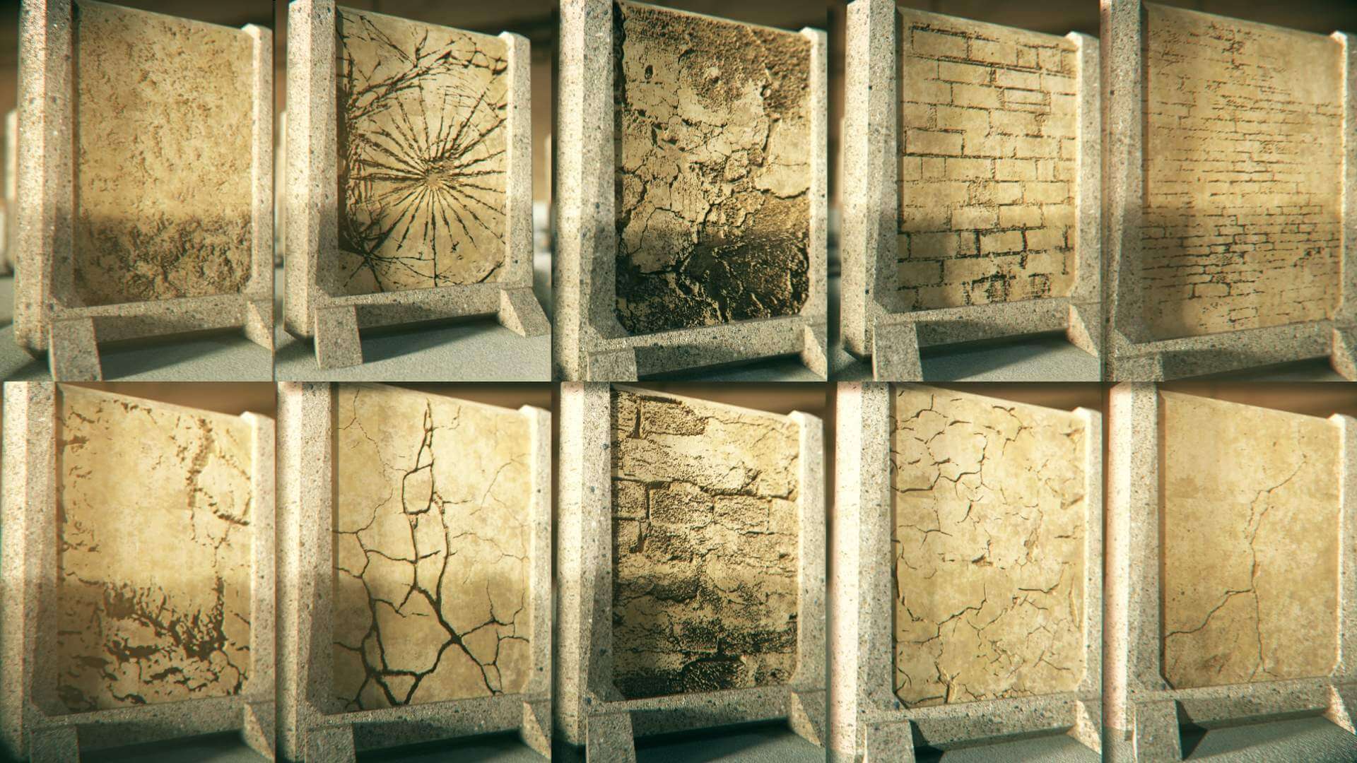 Wall Cracks and Bricks For Boolean Operations - 3D Model by Ltcdata