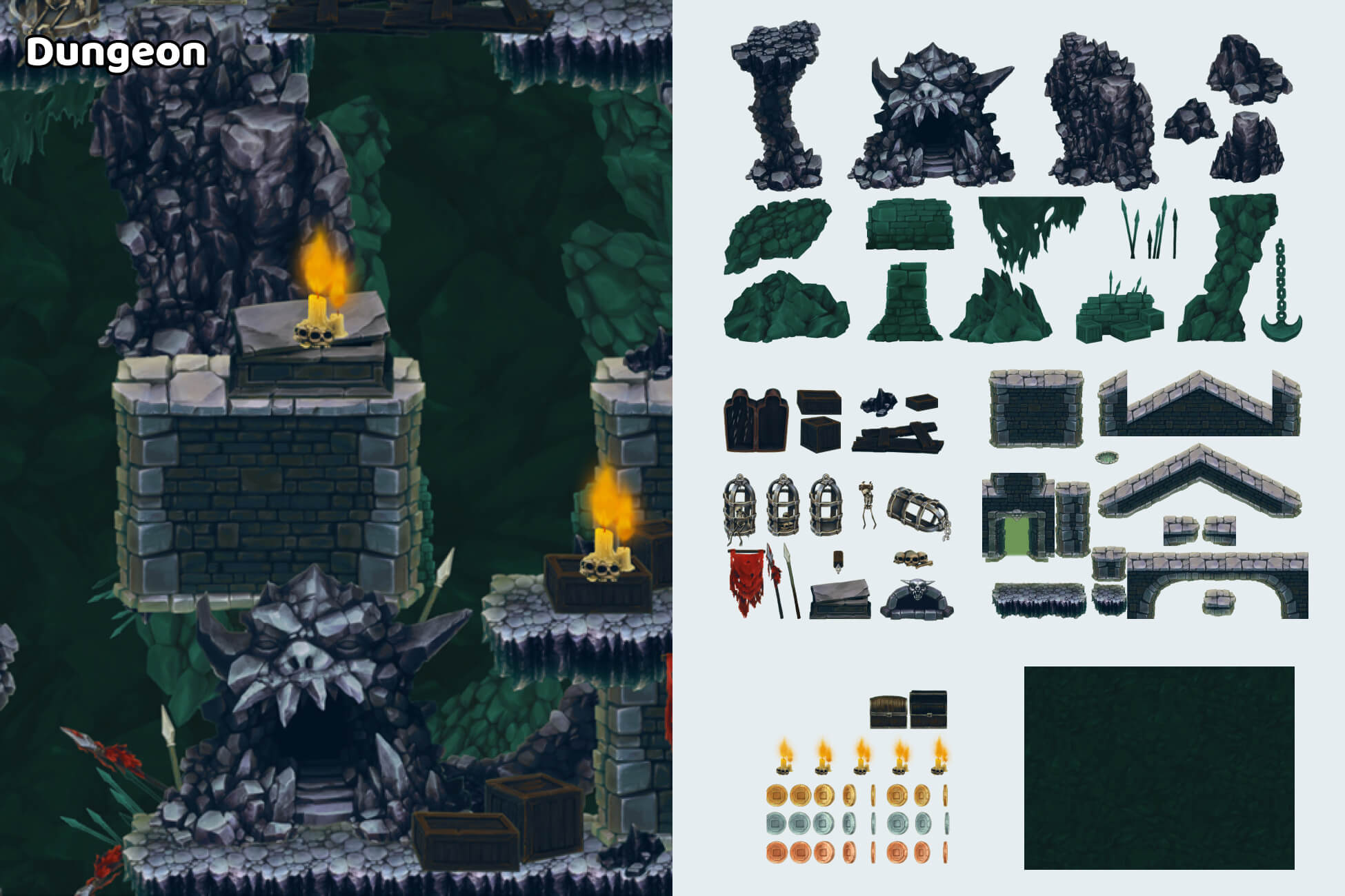 Adventure Platformer Tileset Bundle - 2D Game Asset by ludicarts