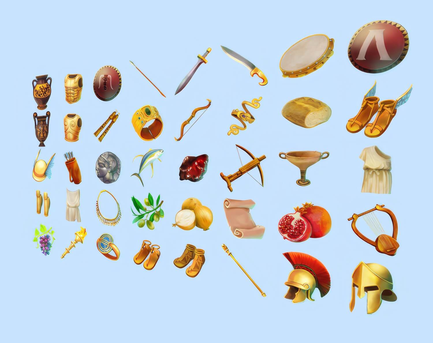 Ancient Greek - Game Icon Set by ludicarts