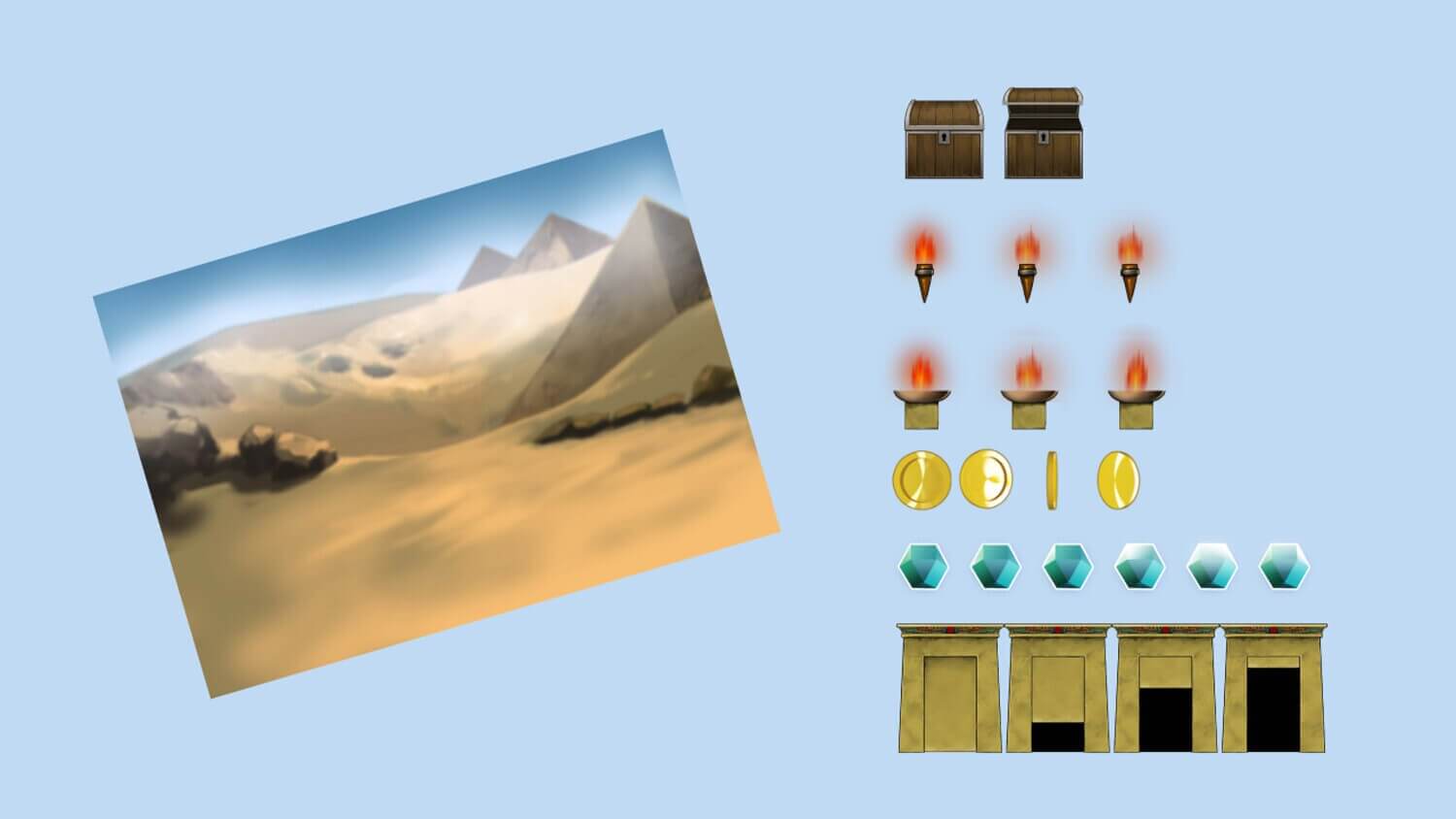 Egyptian Temple - Game Tileset by ludicarts