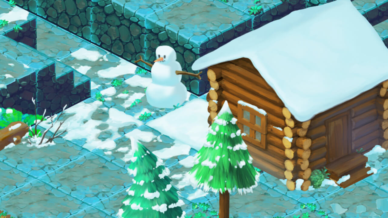 Frozen Village - Isometric Block Tileset 2D Game Asset by ludicarts