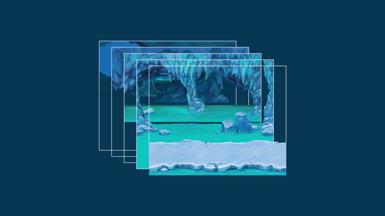 Ice Cave - Game Background by ludicarts