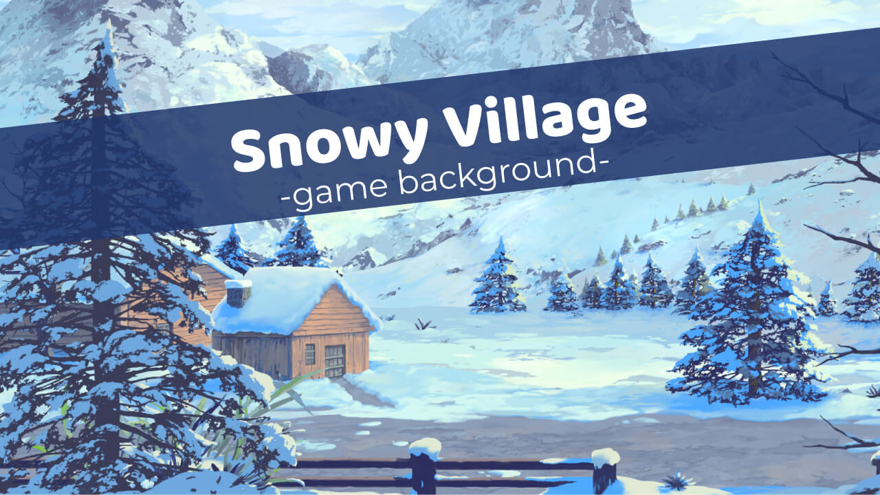 Snowy Village - Game Background by ludicarts