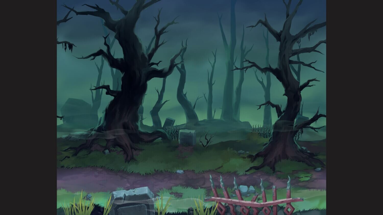 Spooky Cemetery - Game Background by ludicarts