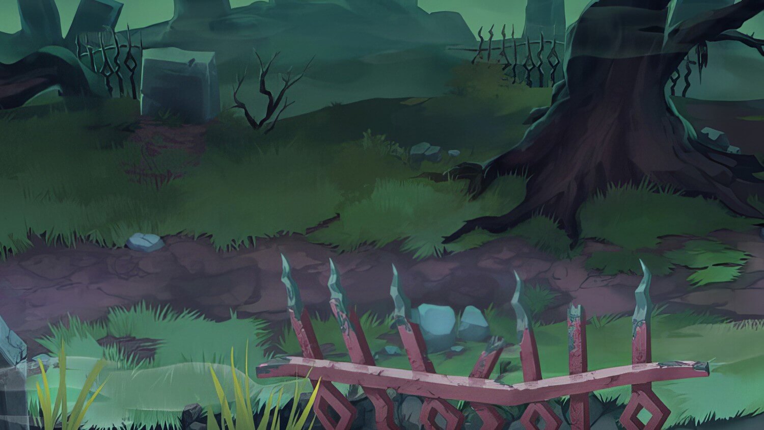 Spooky Cemetery - Game Background by ludicarts