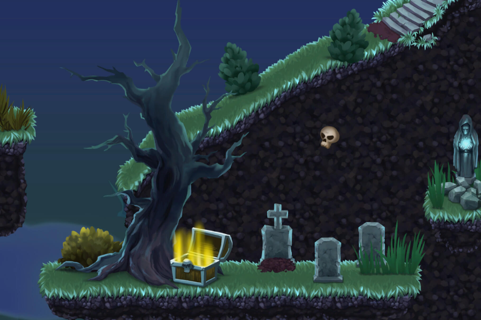 Spooky Cemetery - Game Tileset by ludicarts