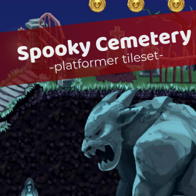 Spooky Cemetery - Game Tileset by ludicarts