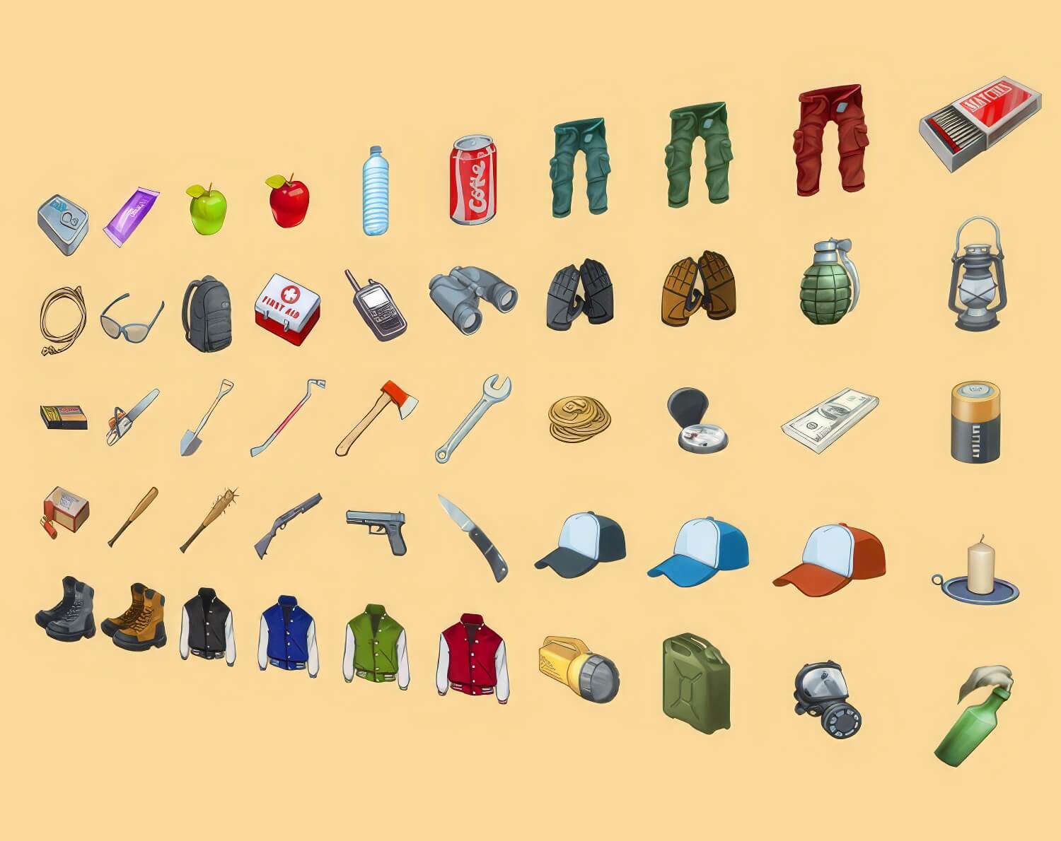 Survival - Game Icon Set by ludicarts
