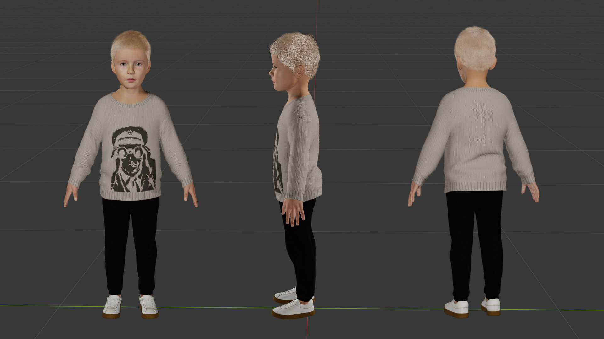 Child Character - 3D Model by ludmi