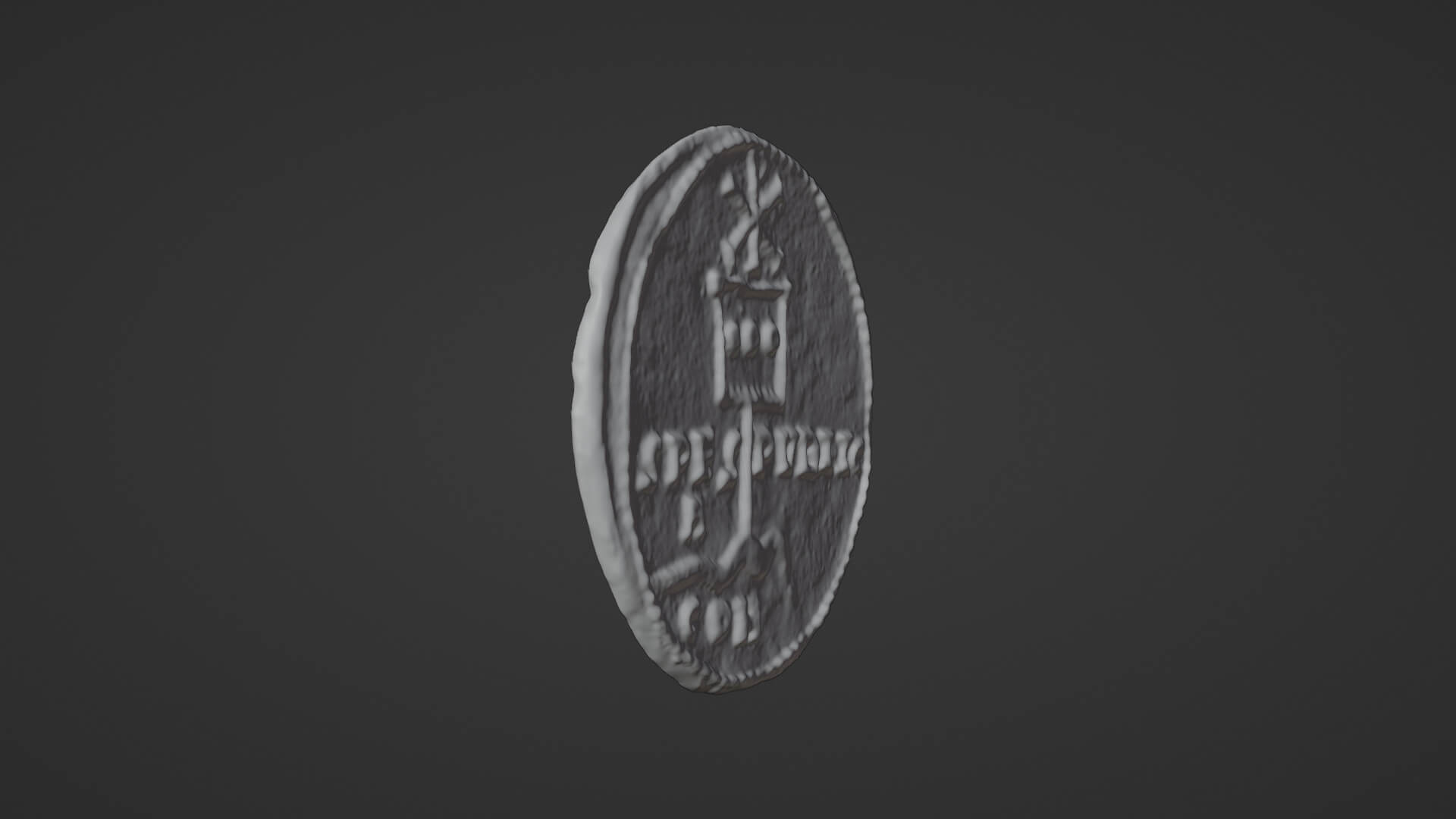 Coin Constantine and Labarum - 3D Model by ludmi