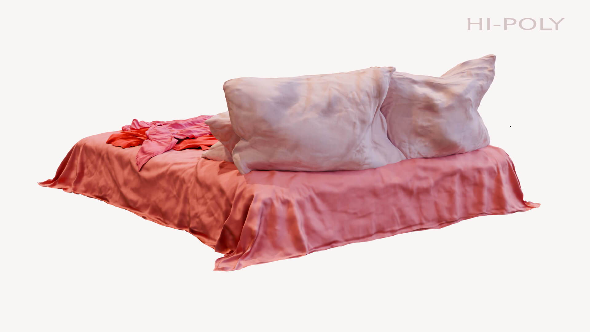 Messy and Cozy Bed - 3D Model by ludmi