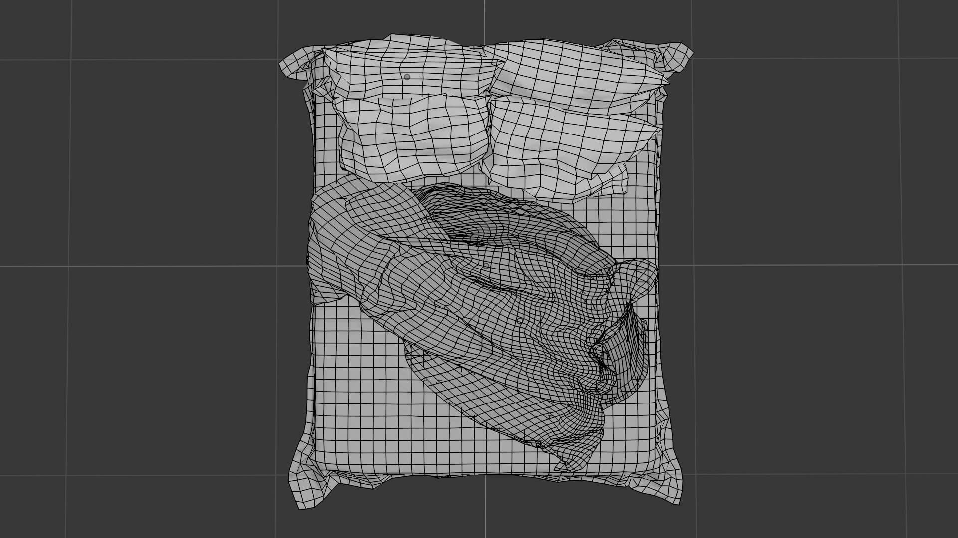 Messy and Cozy Bed - 3D Model by ludmi