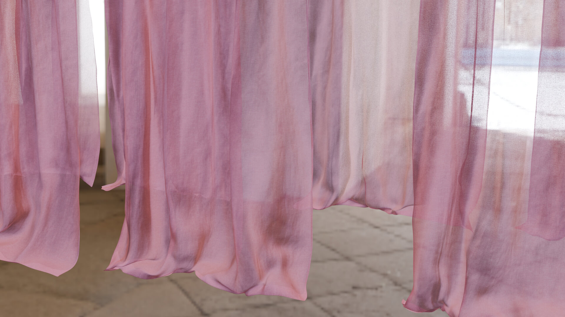 Sheer Curtains - 3D Model by ludmi