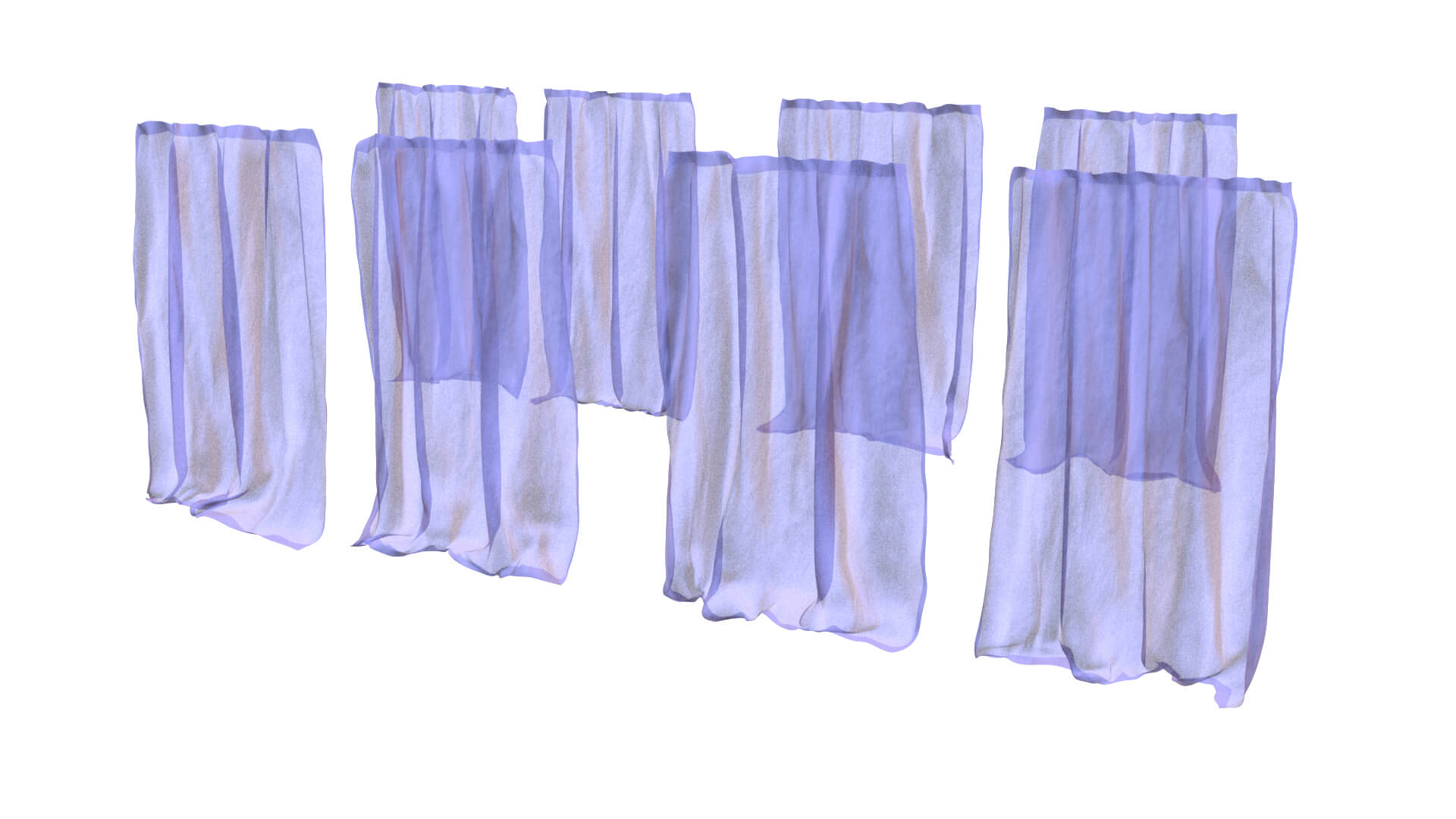 Sheer Curtains - 3D Model by ludmi