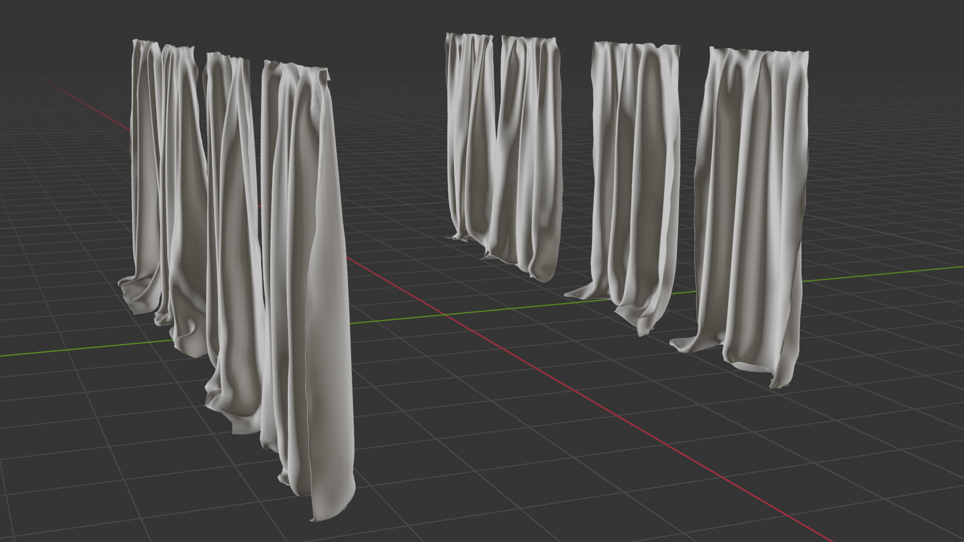 Sheer Curtains - 3D Model by ludmi
