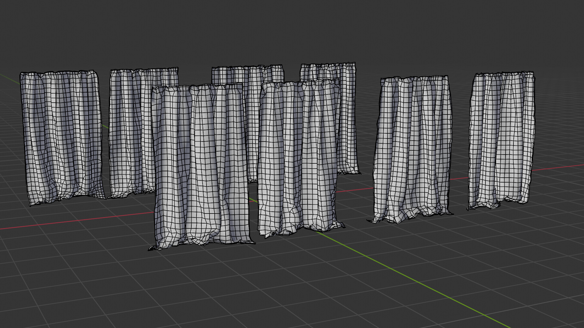 Sheer Curtains - 3D Model by ludmi