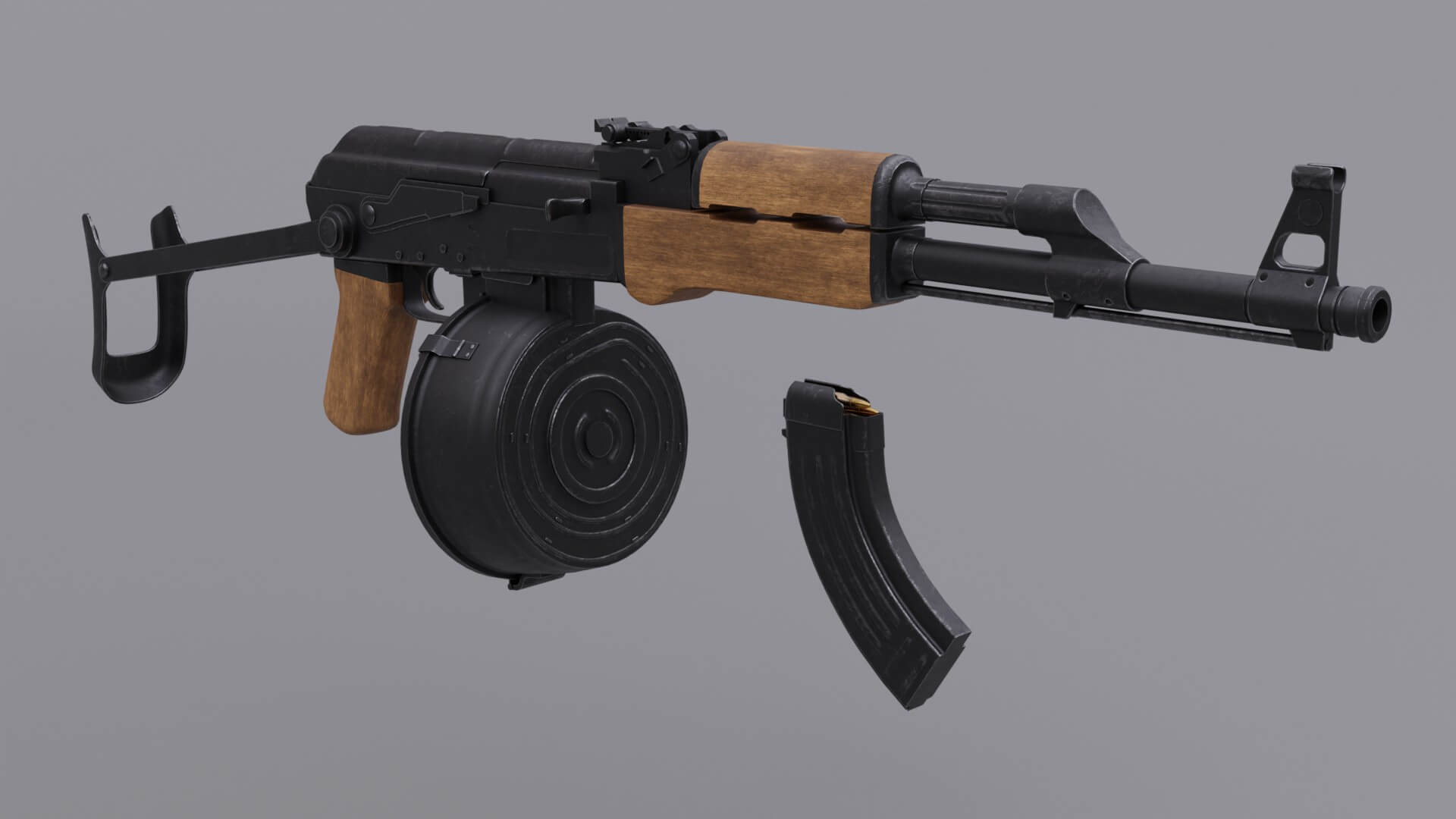 AK 47 Assault Rifle - 3D Model by luisbcompany