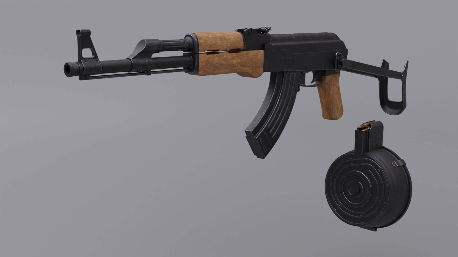 AK 47 Assault Rifle - 3D Model by luisbcompany