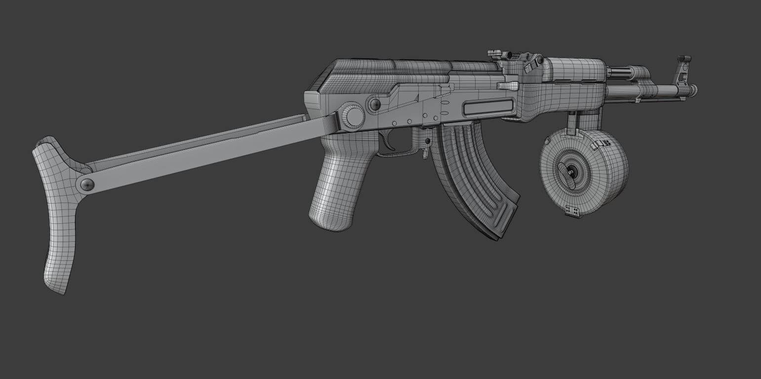 AK 47 Assault Rifle - 3D Model by luisbcompany