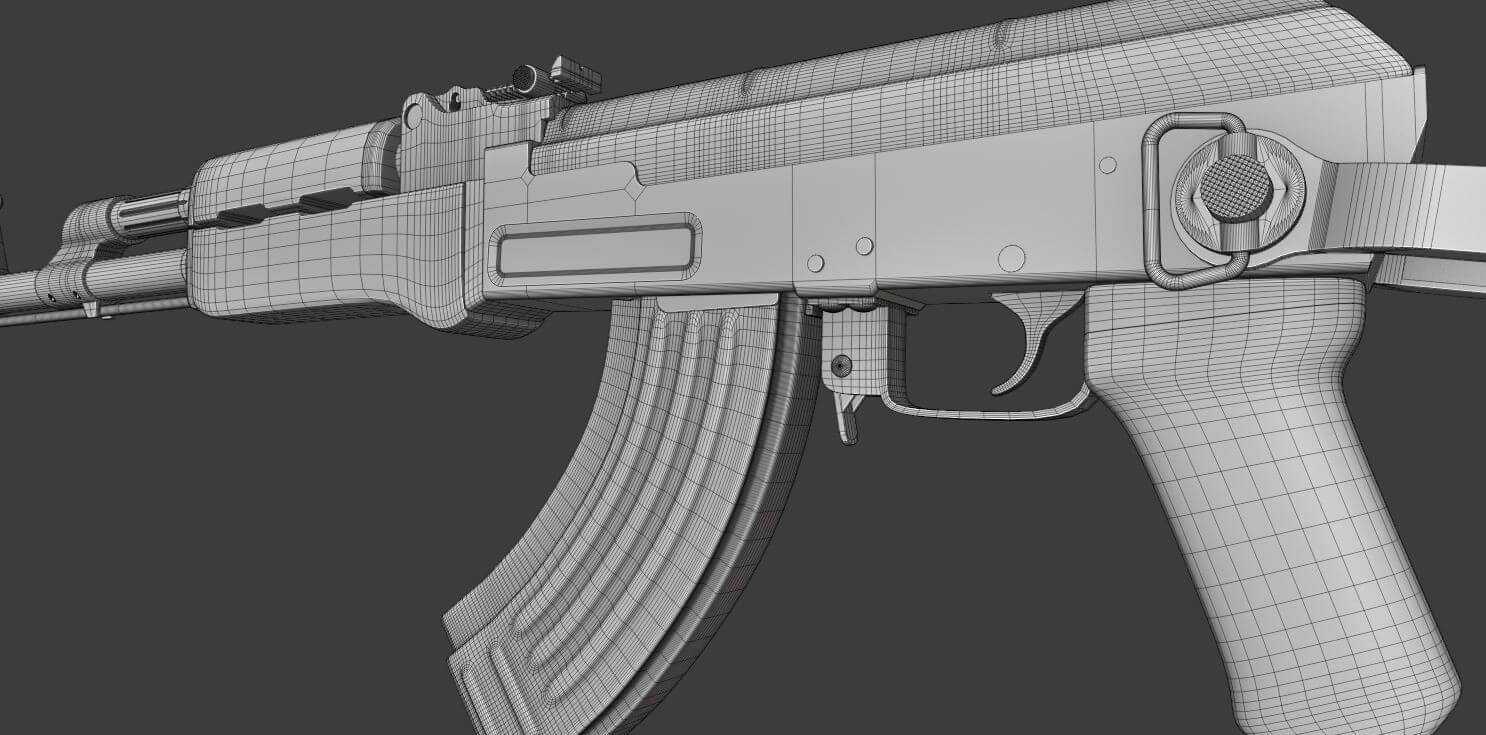 AK 47 Assault Rifle - 3D Model by luisbcompany
