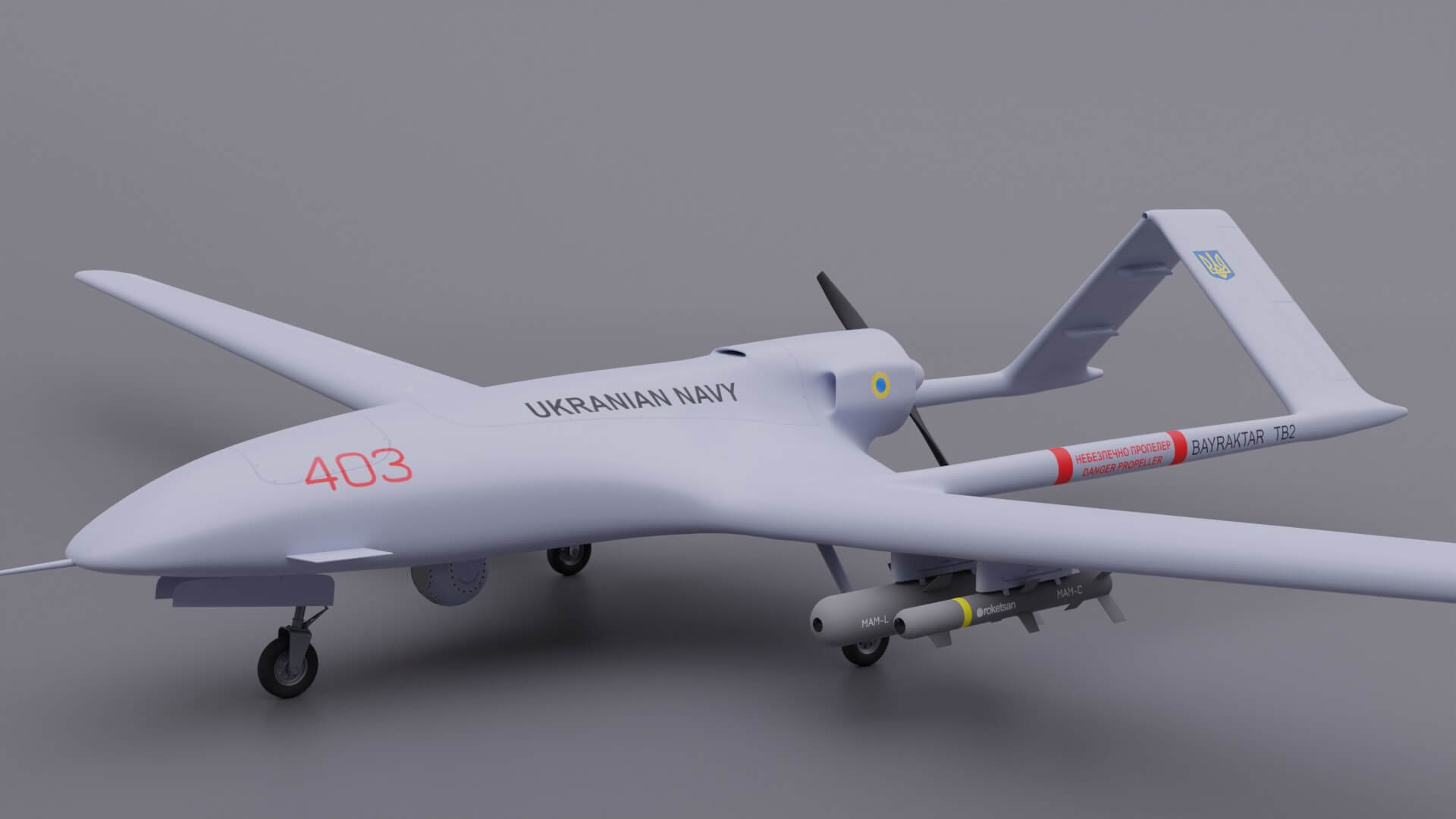 Bayraktar TB2 UCAV Drone - 3D Model by luisbcompany