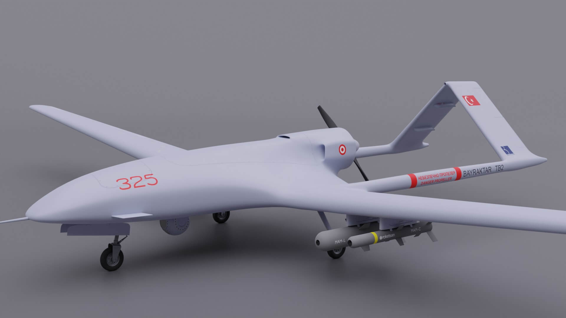 Bayraktar TB2 UCAV Drone - 3D Model by luisbcompany