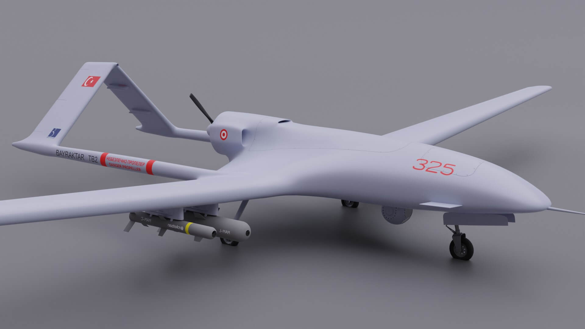 Bayraktar TB2 UCAV Drone - 3D Model by luisbcompany