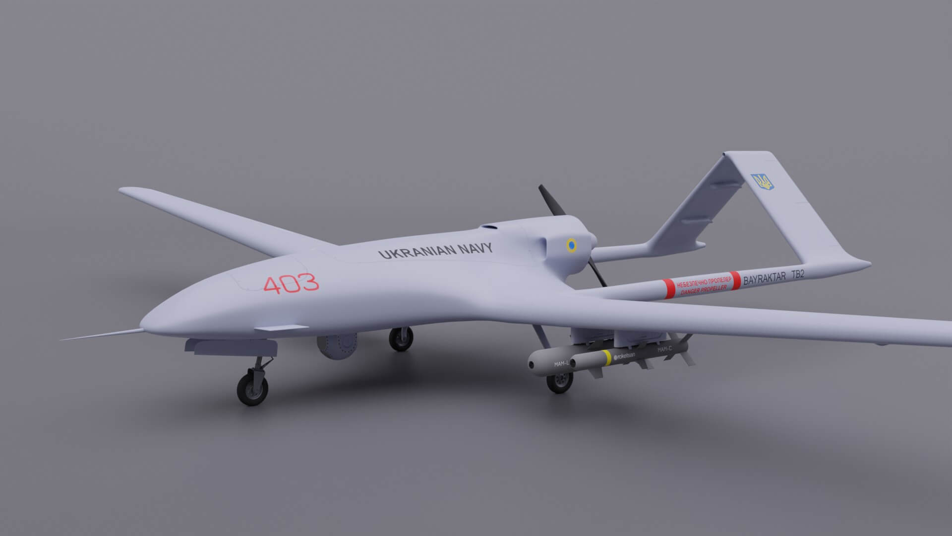 Bayraktar TB2 UCAV Drone - 3D Model by luisbcompany