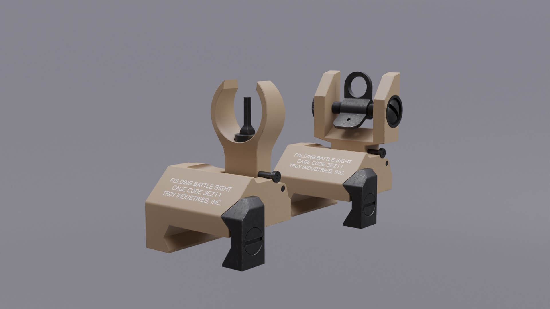 Foldable Iron Sight - 3D Model by luisbcompany
