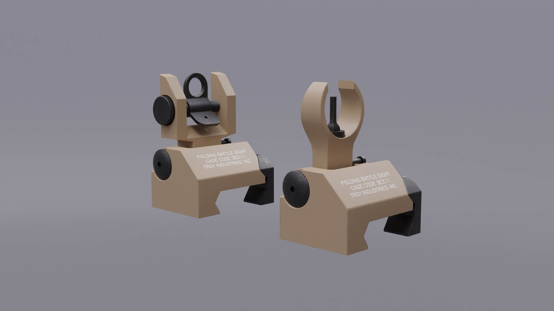 Foldable Iron Sight - 3D Model by luisbcompany