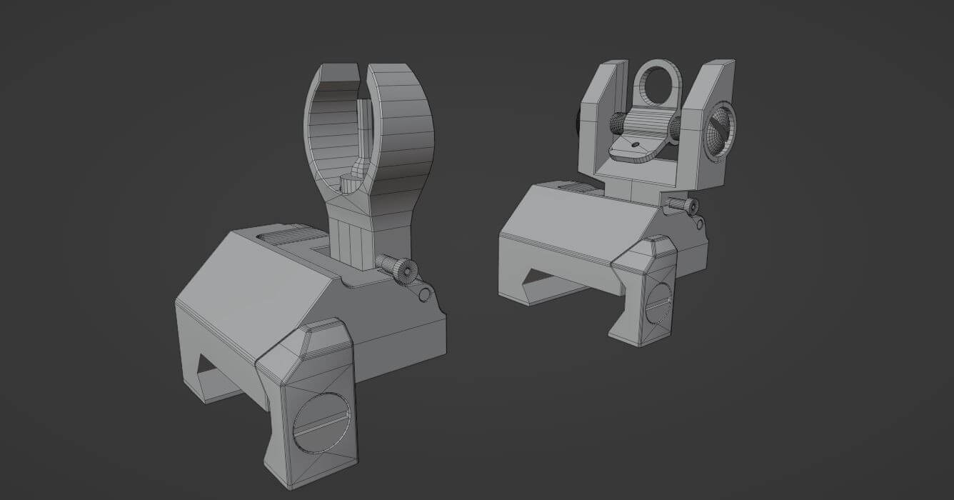 Foldable Iron Sight - 3D Model by luisbcompany